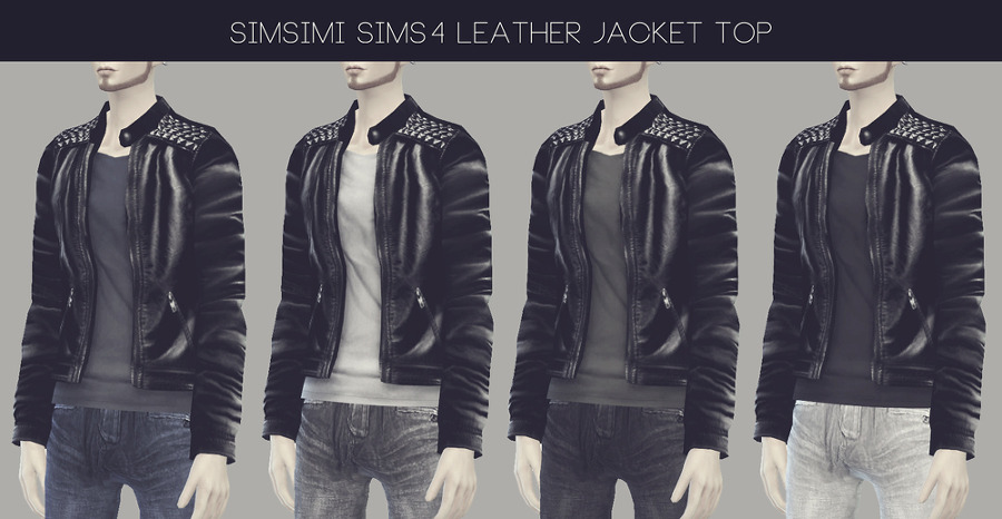 Leather Jacket by SIMSIMI - Liquid Sims