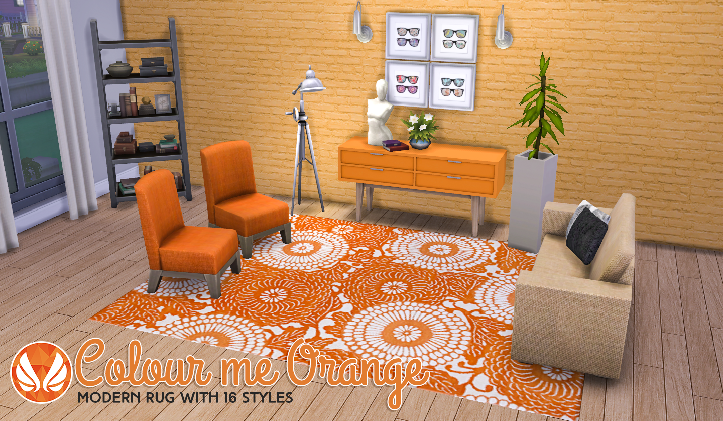 'Colour Me Orange' Modern Rugs by Peacemaker IC - Liquid Sims