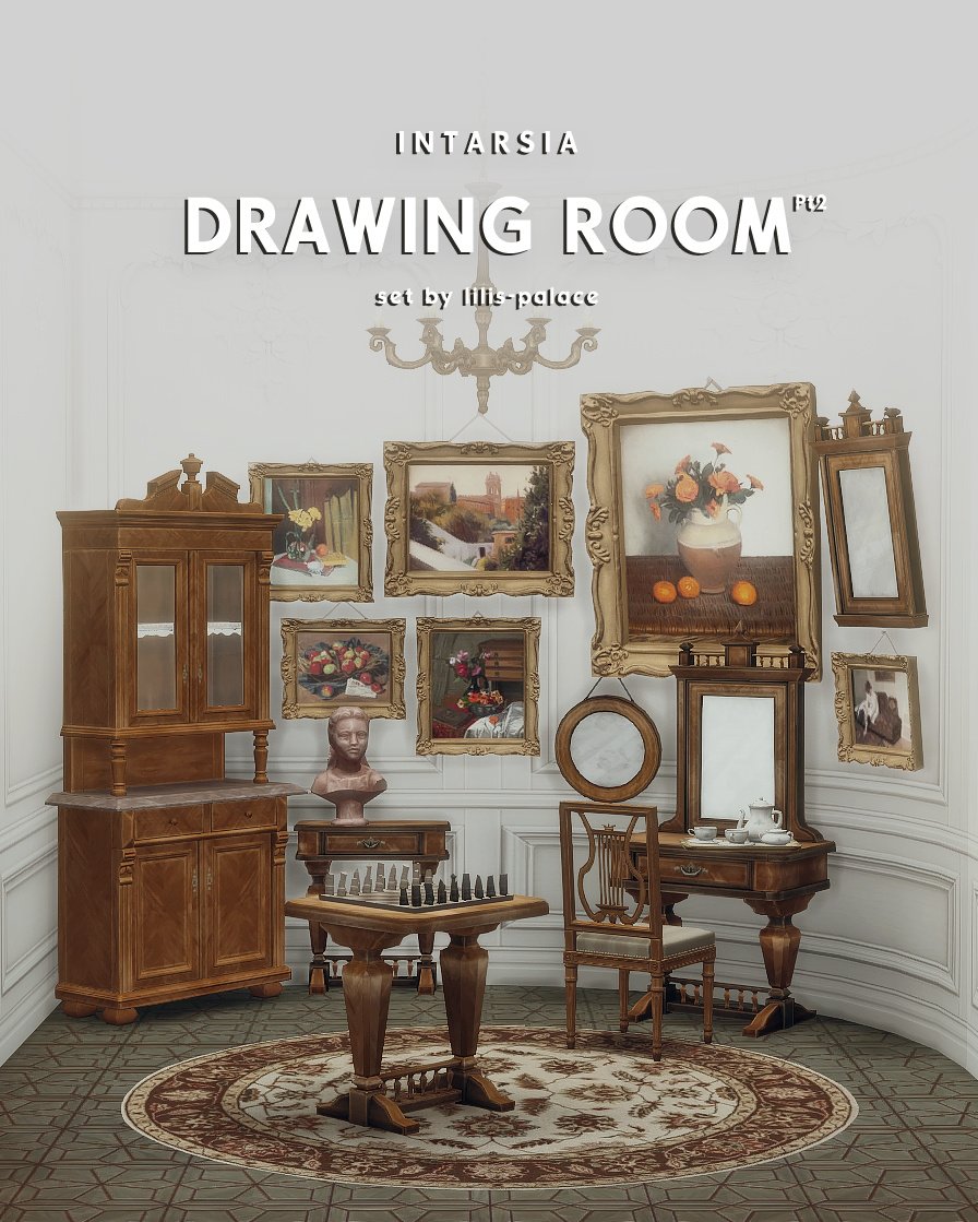 Intarsia Drawing Room PII by Lili - Liquid Sims
